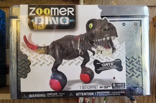 Spin Master Zoomer Dino Rare Black Onyx New Interactive Dinosaur Robot ...