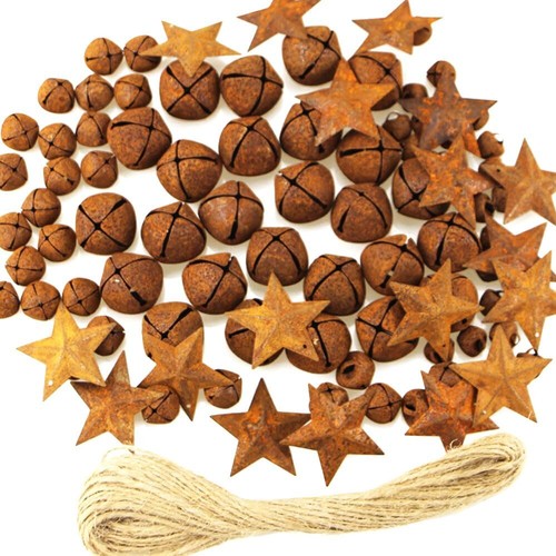 Rusty Metal Jingle Bells Kit Supplies Includes 75 Mixed Size Vintage ...