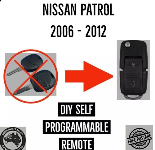 FITS NISSAN PATROL REMOTE TRANSPONDER FLIP KEY 2007 2008 2009 2010 2011 ...