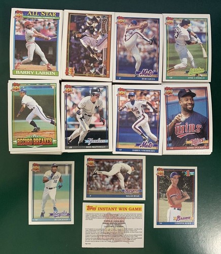 1991 Topps Baseball SET BREAK singles - stars, commons, HOFers, rookies ...