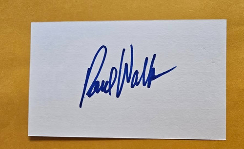 PAUL WALKER SIGNED 3x5 INDEX CARD AUTOGRAPH | eBay