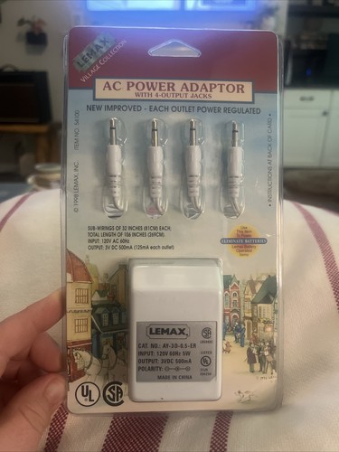 NEW Lemax AC Power Adapter 4 Output Jacks Item #54100 village ...