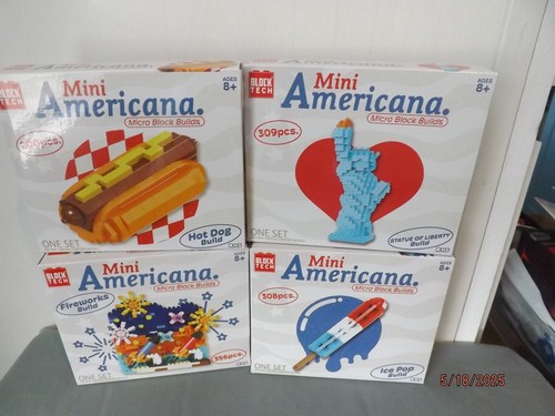 Block Tech Mini Americana Block Build Sets- Set of 4 NEW | eBay
