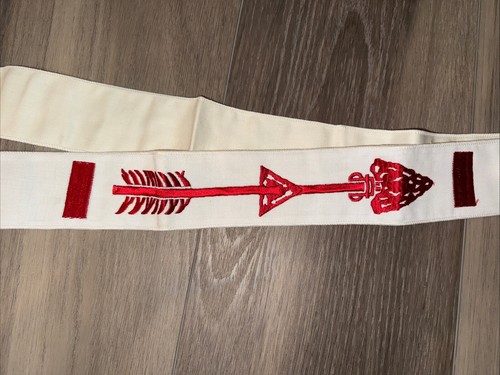 Vintage Boy Scouts Order of the Arrow OA Vigil Sash Red Bands Arrow | eBay