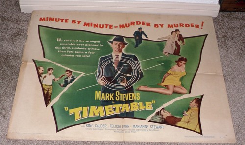 TIMETABLE/TIME TABLE original 1956 22x28 movie poster MARK STEVENS ...