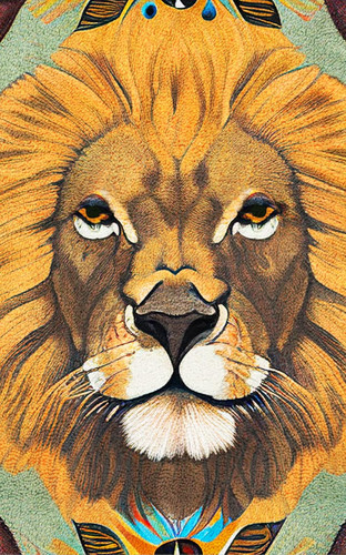 Lion Latch Hook Kit for Adults - DIY Color Printed Carpet Craft 31''X19 ...