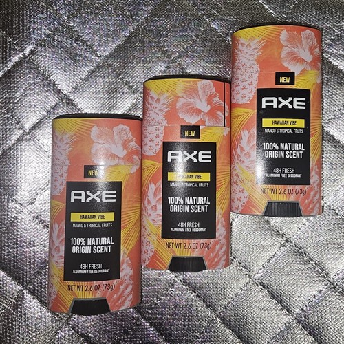 AXE Deodorant Hawaiian Vibe 100% Natural Origin Scent Aluminum Free 2 ...
