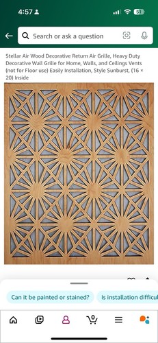 Stellar Air Wood Decorative Return Air Grille | eBay
