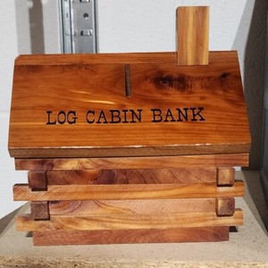 Log Cabin Bank In other Collectible Still & Piggy Banks for sale | eBay