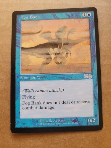 MTG Fog Bank Urza's Saga Magic The Gathering #75 Wall Blue Defender ...