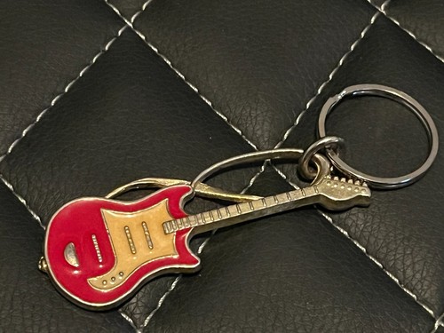 Crown Mark Electric Fender Style Red Guitar Keychain/ Key Ring Charm | eBay