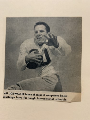 Val Joe Walker SMU Mustangs 1951 S&S Football Pictorial CO Panel RARE ...