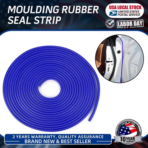 Blue Car Door Trim Edge Strip Lock Guard Moulding Rubber Seal Protector ...