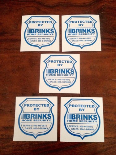 Brink's Home Security Window / Door Decal Stickers,5-pack | eBay