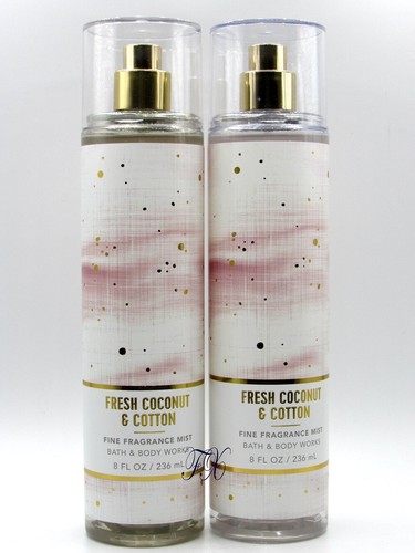 BATH & BODY WORKS FRESH COCONUT & COTTON BODY MIST SPRAY 8 FL OZ (LOT ...