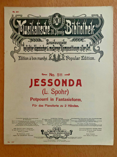 L. Spohr ~ Jessonda Potpourri in Fantasy Form ~ Old, Oversized | eBay