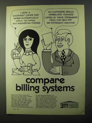 1971 3M 209 Automatic Copier and Statement Machine Ad | eBay