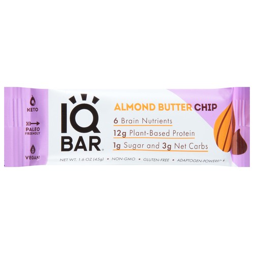 Iq Bar Bar Almond Butter Chip 1.6 oz (Pack Of 12) | eBay