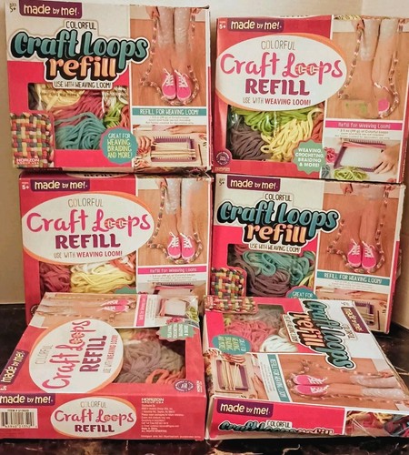 Made By Me Craft Loops Refills Includes 210 Weaving Loom Loops Lot Of 6 ...
