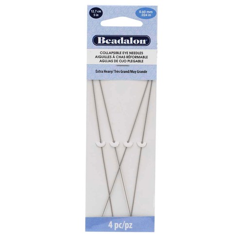Beadalon Extra Heavy 5in Collapsible Eye Beading Needles - 4 Needles | eBay