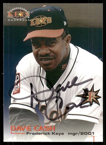2001 Frederick Keys DAVE CASH Signed Card autograph auto ORIOLES | eBay