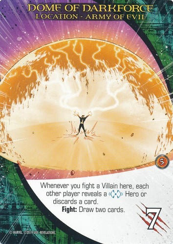 DOME of DARKFORCE Upper Deck Marvel Legendary REVELATIONS LOCATION ARMY ...