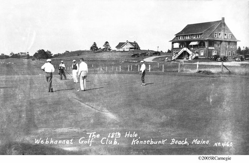 1930s Kennebunk Beach Maine Golfers Webhannet Golf Club 18th Green | eBay