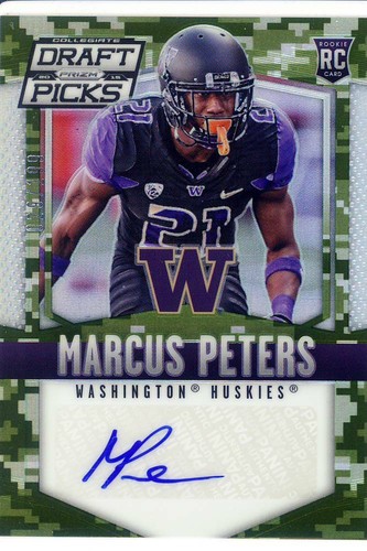 marcus peters rookie rc draft auto autograph washington huskies college ...