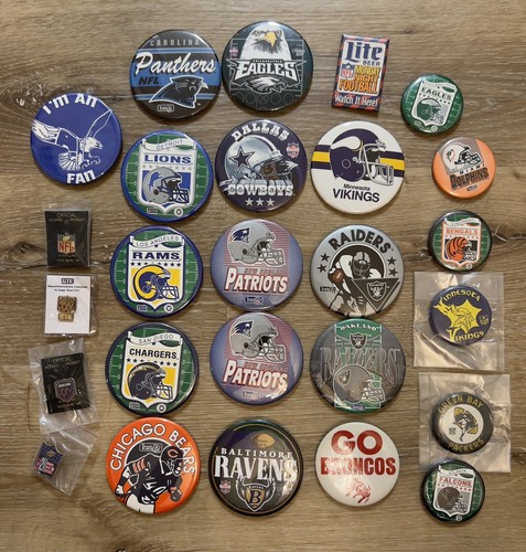 Lot of 26 different NFL Vintage 1970's Pin Back Buttons Green Bay ...