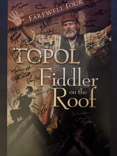 Fiddler On the Roof Farewell Tour Signed Poster By Chaim Topol And Cast ...