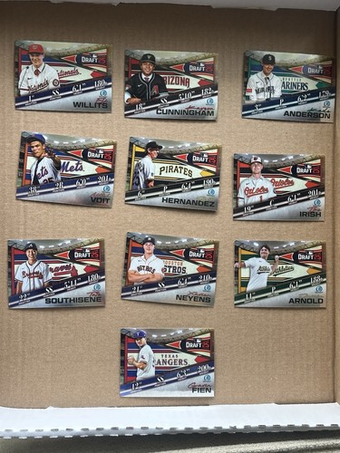 2025 Bowman Draft Chrome Bowman Draft Night Complete Set 10 Cards Lot ...