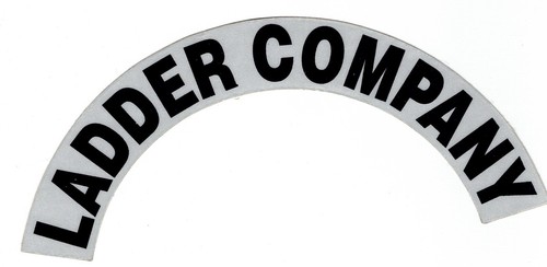 LADDER COMPANY - Highly Reflective FIRE HELMET CRESCENT DECALS - A PAIR ...