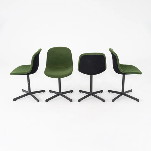 2020s Set of Four Hay Neu 10 Dining Chairs with Forest Green Fabric ...
