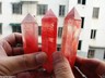 1pcs 3.4" Pretty Red Smelt Quartz Crystal Double Terminated Wand ...