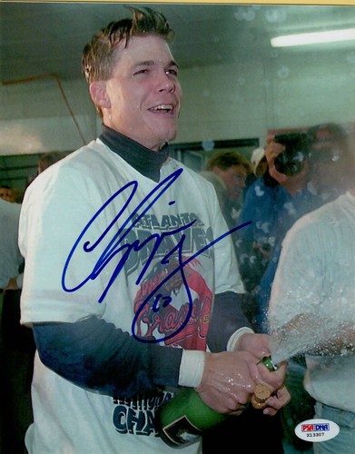 Chipper Jones Atlanta Braves signed World Series 8x10 Photo w/PSA/DNA ...