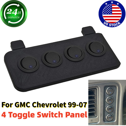 1999-2007 Chevrolet GMC Silverado Switch Panel 4 Toggle Blue LED ...