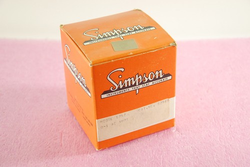 Simpson Model 1257 0-1 AC AMPS Cat.No. 02560 New Old Stock | eBay