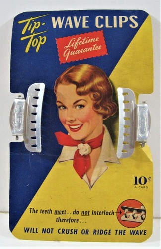Vintage Tip Top Wave Clips On Card Tip Top Prod Omaha Nebraska Old ...