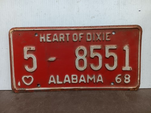 1968 Alabama License Plate Tag | eBay