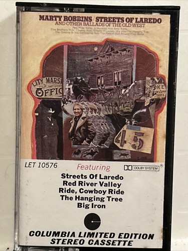 MARTY ROBBINS - 'Streets Of Laredo' 1973 Cassette Tape Album CBS ...