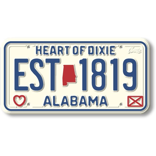 Alabama State License Plate Magnet by Classic Magnets, 1.9" x 3.8" | eBay