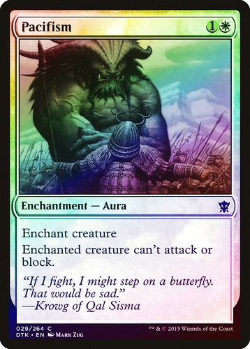 Pacifism FOIL Dragons of Tarkir PLD White Common MAGIC MTG CARD ...