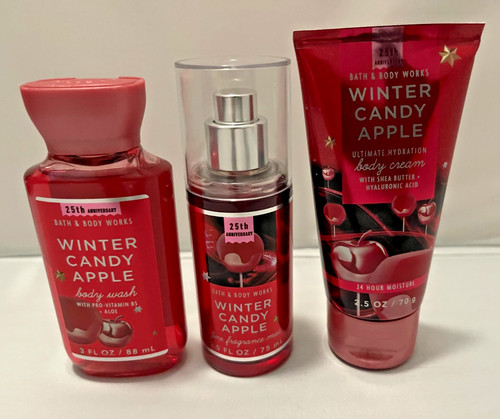 Bath & Body Works Winter Candy Apple MIST CREAM BODY WASH Travel Size ...