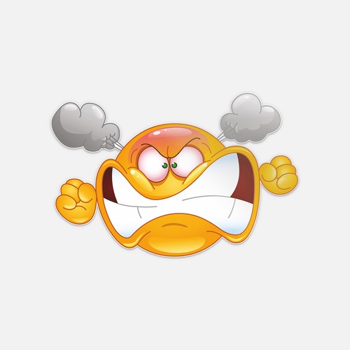 Smiley Rage Vinyl Sticker Decal | eBay