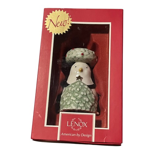 Lenox American By Design Penguin Ornament In Original Box With Wreath ...
