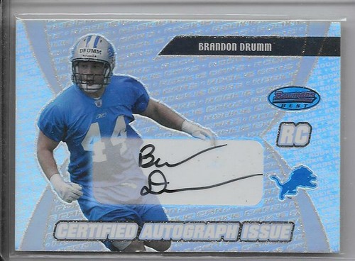 Brandon Drumm 2003 Bowmans Best Football Rookie Autograph #171 | eBay
