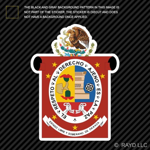 Oaxaca Coat of Arms Sticker oa oax mexico mx estado libre y soberano de ...