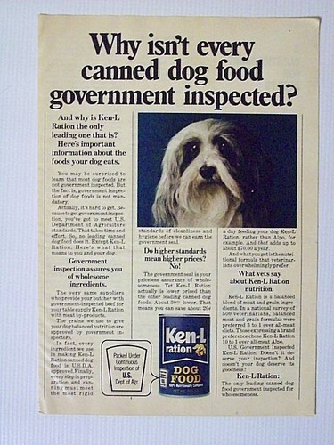 1974 Magazine Advertisement Page Ken-L Ration Canned Dog Food Vintage ...