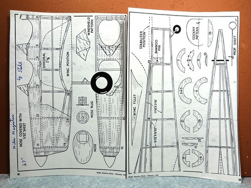 MILES MAGISTER BALSA FREE FLIGHT MODEL AIRPLANE PLANS 27" WINGSPAN | eBay