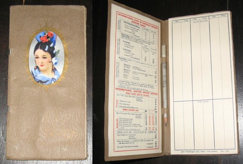 Bridge Tally Game BOOK Marking Scores NO Cards with pencil TALLIE ...